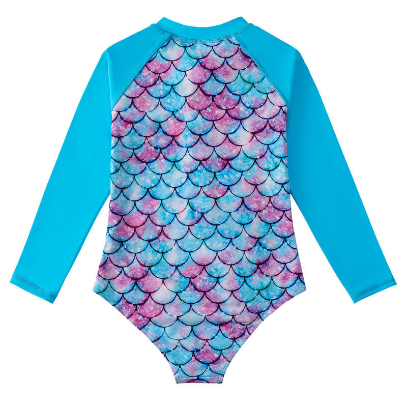 Kid Girls Swimsuit One-piece Sunscreen Beach Mermaid Swimwear – toddlerme